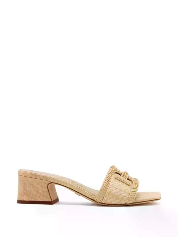 Sam Edelman Waylon Woven Heeled Sandals - Neutrals