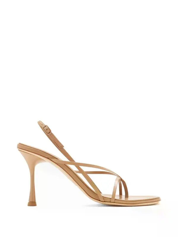 Studio Amelia Wishbone 90 Strappy Heeled Sandals - Neutrals