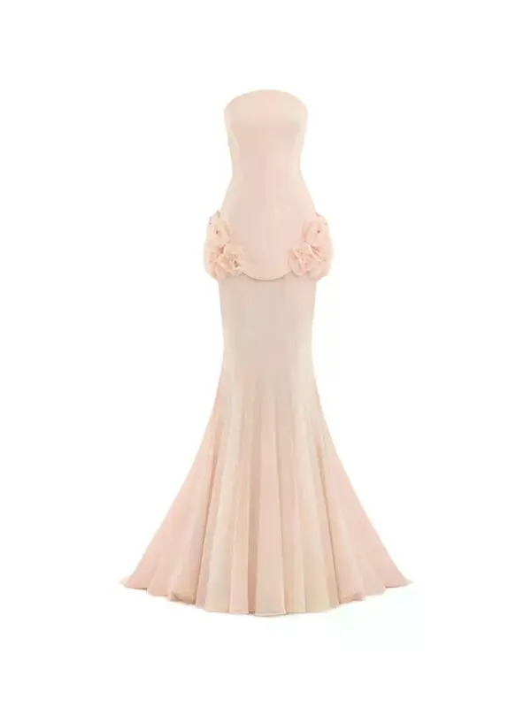 GEMY MAALOUF Strapless Mermaid-style Maxi Dress - Pink