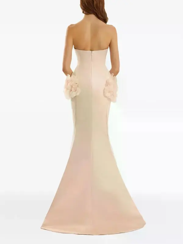 GEMY MAALOUF Strapless Floral Maxi Dress