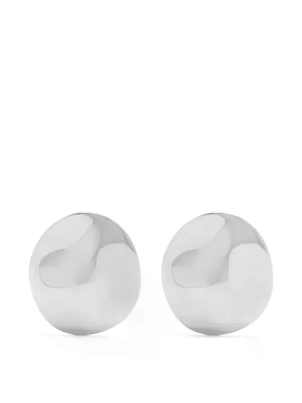 BEN-AMUN Round Drop Earrings - Silver