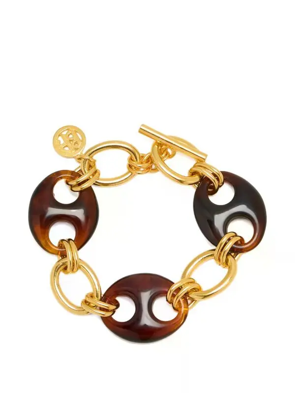 BEN-AMUN Tortoise Oval Link Charm Bracelet - Gold