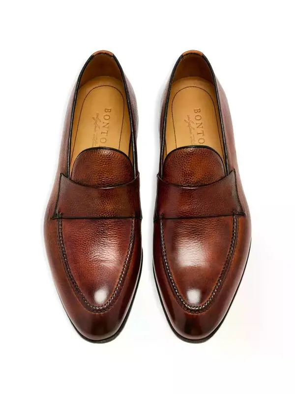 Bontoni Grained Panel Loafers