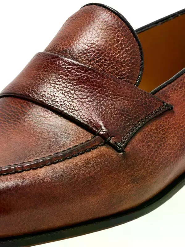 Bontoni Grained Panel Loafers