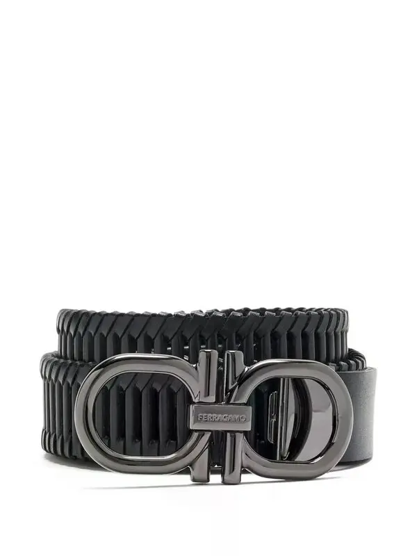FERRAGAMO Gancini Buckle Belt - Black