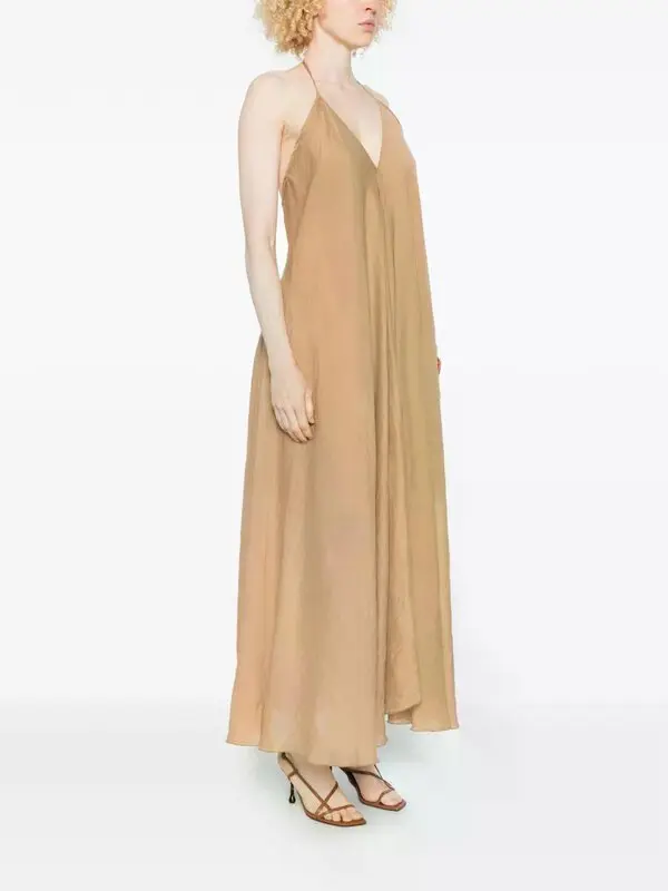 Dixie Halterneck Maxi Dress - Neutrals