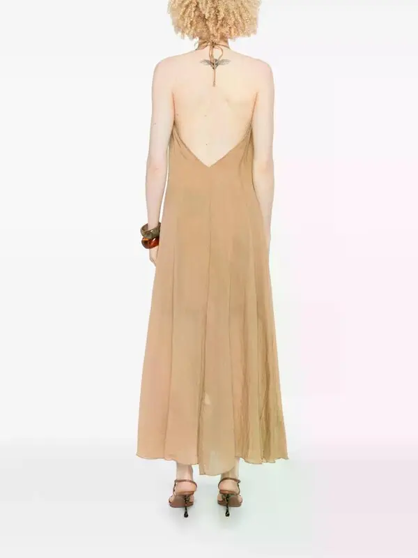 Dixie Halterneck Maxi Dress - Neutrals