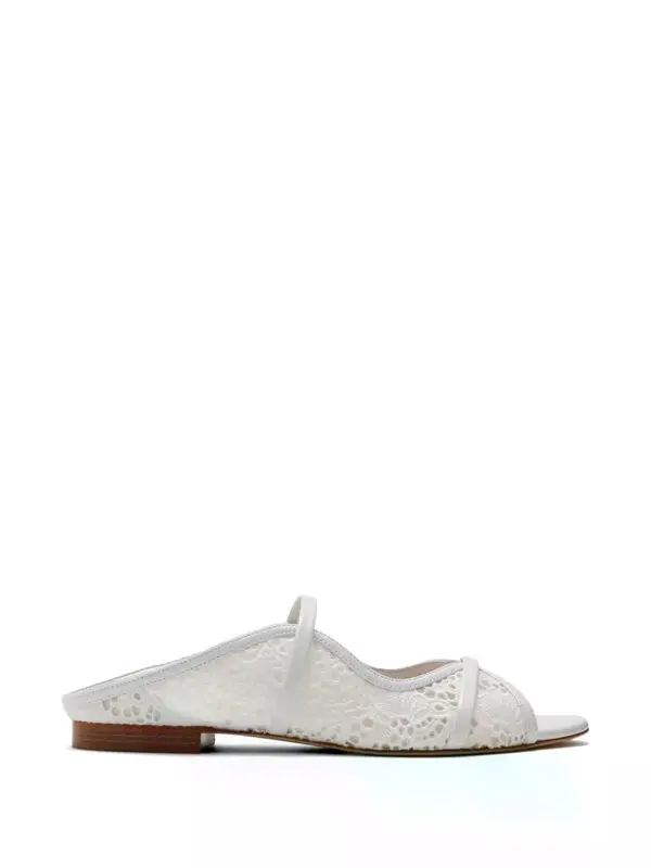 MALONE SOULIERS Norah 70 Lace-strap Sandals - White