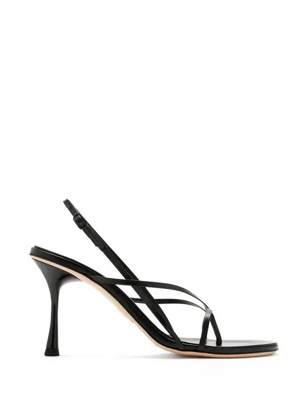 Studio Amelia Wishbone Slingback Sandals - Black
