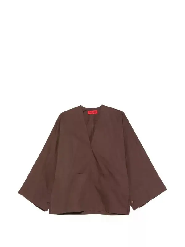 THELATEST V-neck Long-sleeved Top - Brown