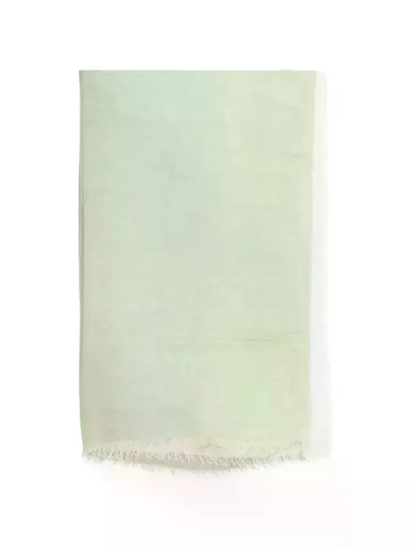 Faliero Sarti Gradient Frayed Scarf - Green