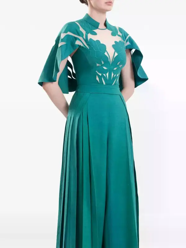 SAIID KOBEISY Cut-out Linen Jumpsuit