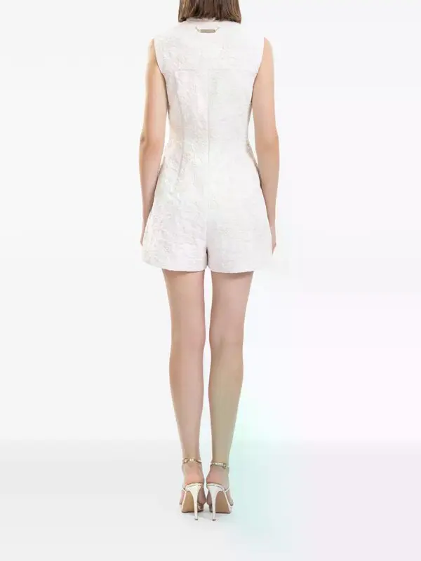 SAIID KOBEISY Jacquard Short Playsuit