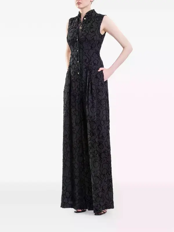SAIID KOBEISY Textured Sleeveless Jumpsuit