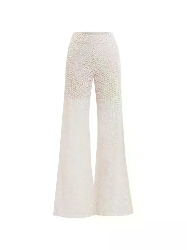 SAIID KOBEISY Knitted Wide Leg Trousers