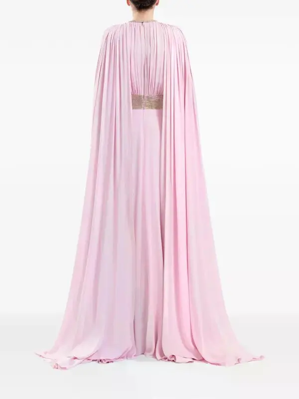 SAIID KOBEISY Crystal-embellished Draped Gown