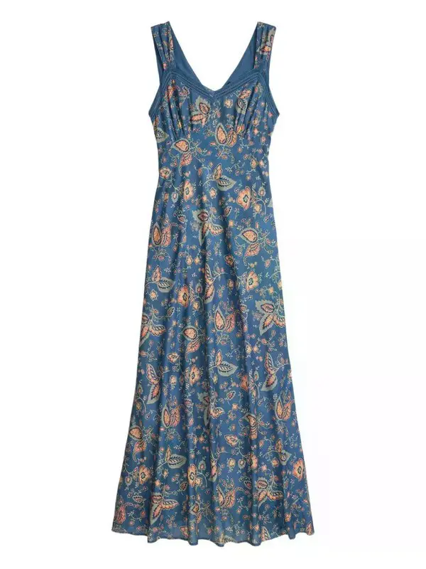 Ralph Lauren Floral-print Midi Dress - Blue
