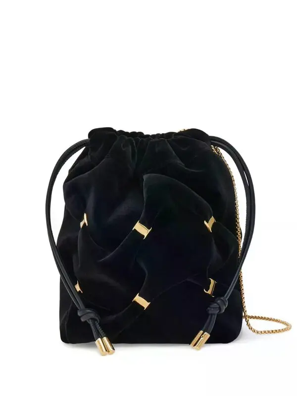 FERRAGAMO Mini Vara-bow Gathered Bucket Bag - Black