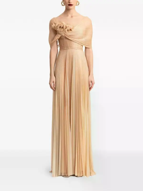 GEMY MAALOUF Draped-panel Gown - Neutrals