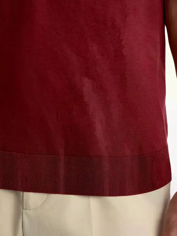 12 STOREEZ Zip Silk-cotton Polo Shirt