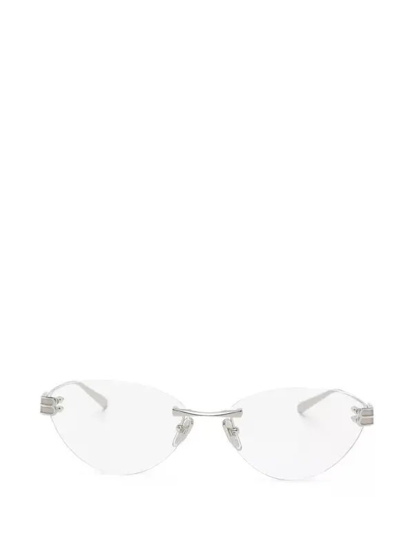 Balenciaga Round-frame Glasses - Silver