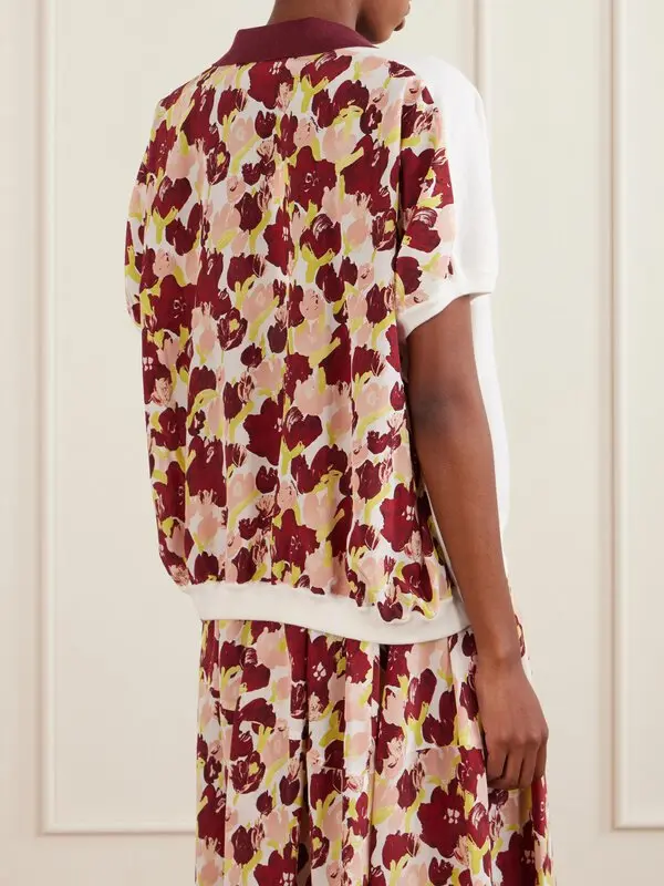 Marni Floral-printed Polo Sweater
