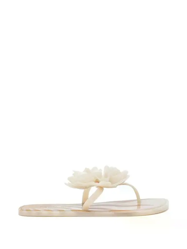 Farm Rio Flower Flat Sandals - Neutrals