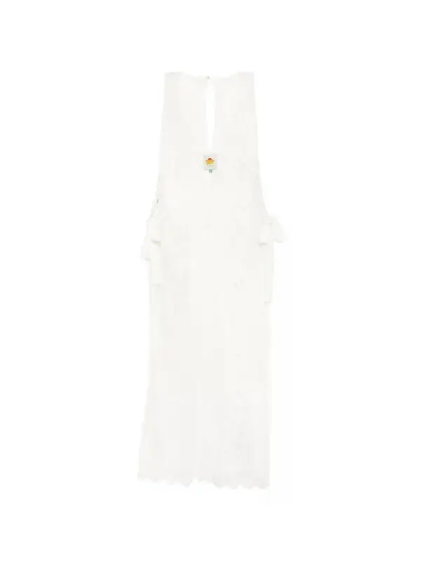 Farm Rio Floral-embroidered Dress - White