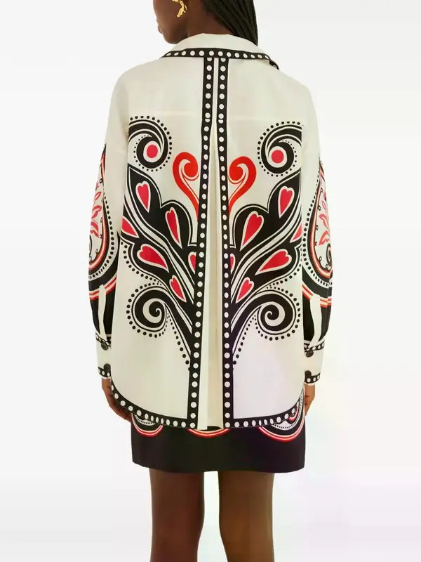 Farm Rio Ainika Printed Silk Shirt