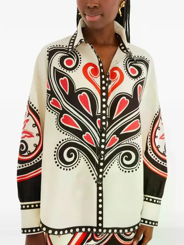 Farm Rio Ainika Printed Silk Shirt