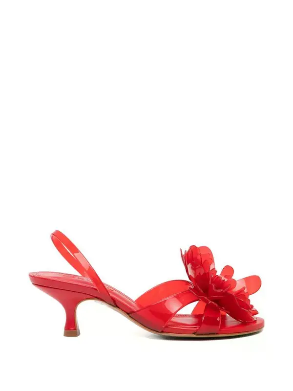Farm Rio Flower Slingback Sandals - Red