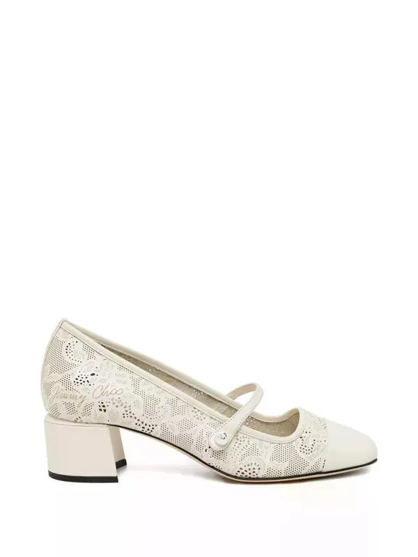 JIMMY CHOO Lace Ballerina Pumps - Neutrals