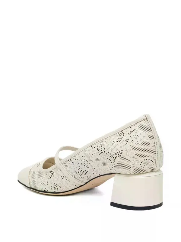 JIMMY CHOO Elisa Lace Ballerina Pumps - Neutrals