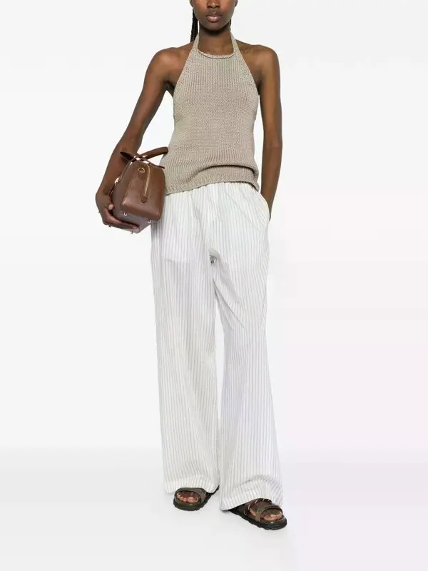 RÓHE Chunky-knit Halter Top - Neutrals