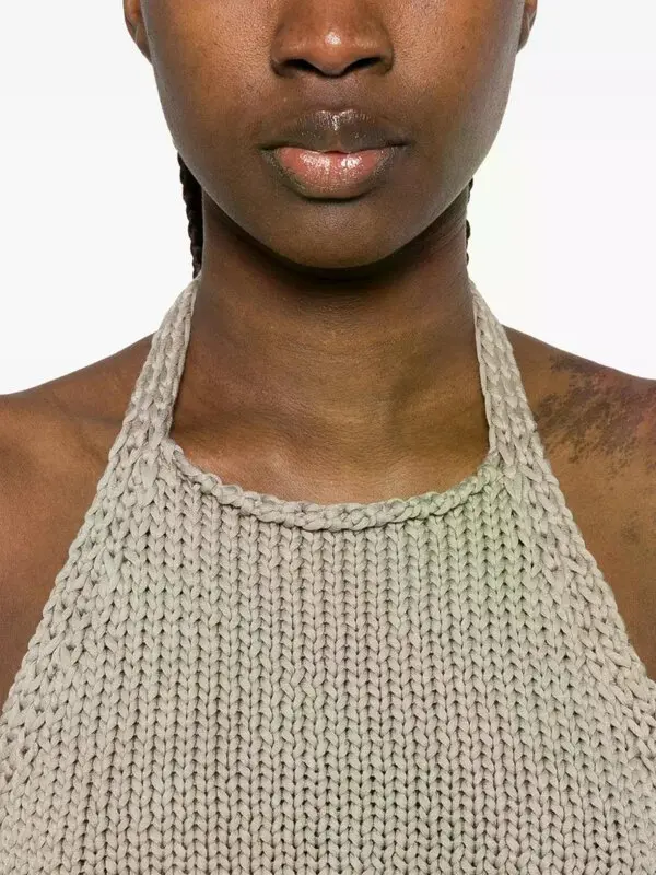 RÓHE Chunky-knit Halter Top - Neutrals