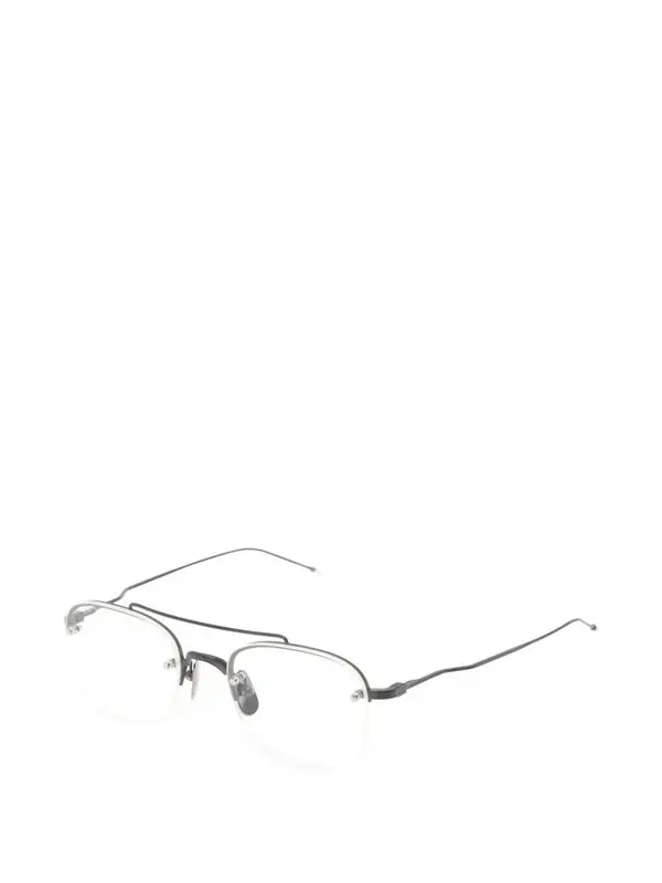 Thom Browne Browline Frame Eyeglasses - Silver