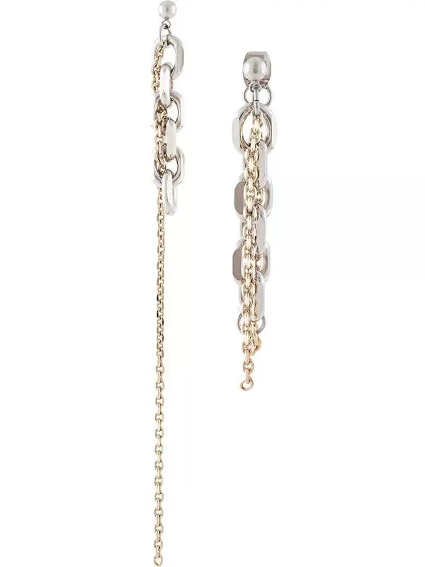 JUSTINE CLENQUET Dana Mismatched Earrings - Silver
