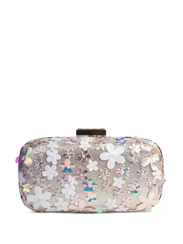 GEMY MAALOUF Laser-cut Floral Clutch Bag - Pink