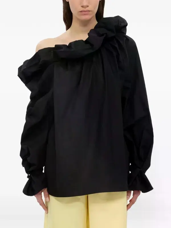 MSGM Ruffled-neck Blouse
