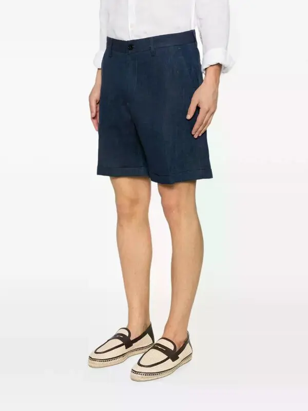120% Lino Slub-texture Tailored Shorts