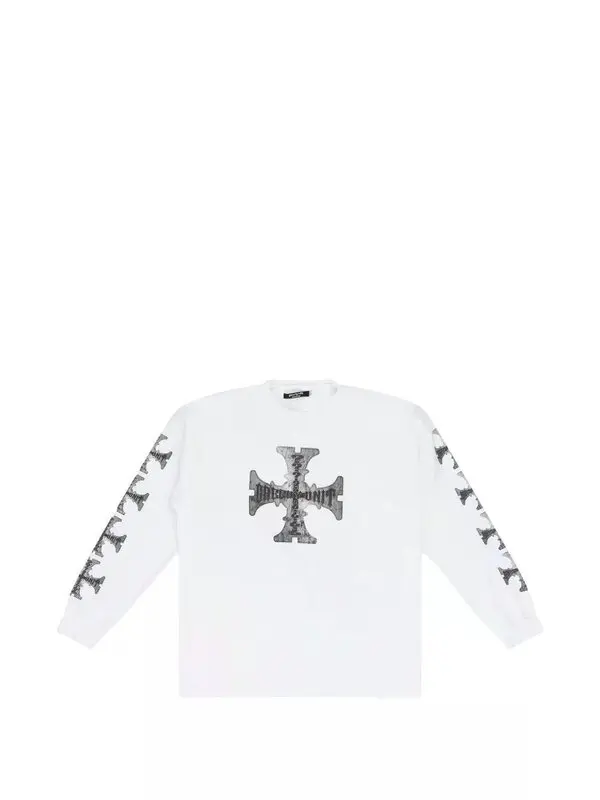 GREEDY UNIT Graphic Print Long-sleeve Sweatshirt - White