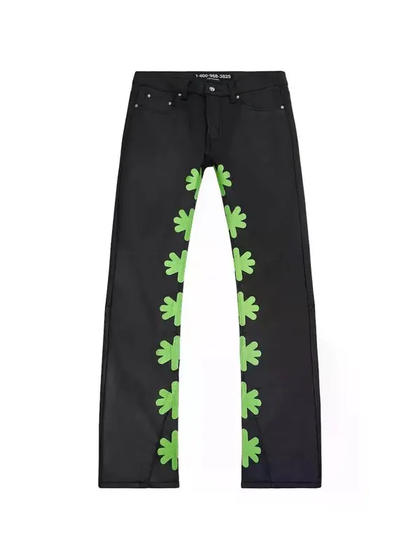 LOSTSHDWS X Unttld Flower Bootcut Jeans - Black