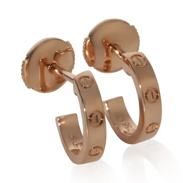 CARTIER Rose Gold Small Model Love Hoop Earrings - Rose_gold