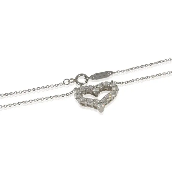 Tiffany & Co. Diamond Heart Pendant Necklace