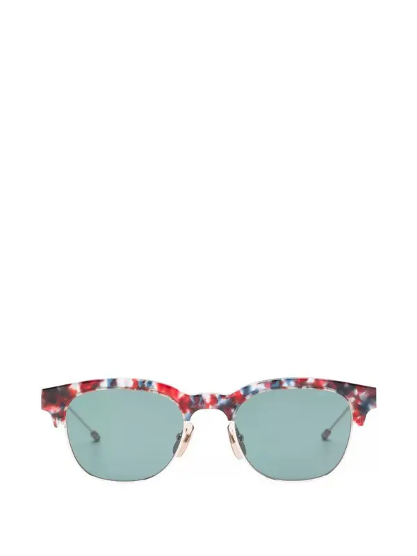 Thom Browne Patterned Browline Sunglasses - Red