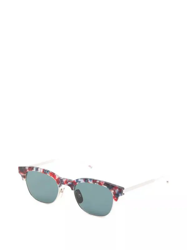 Thom Browne Patterned Browline Sunglasses - Red