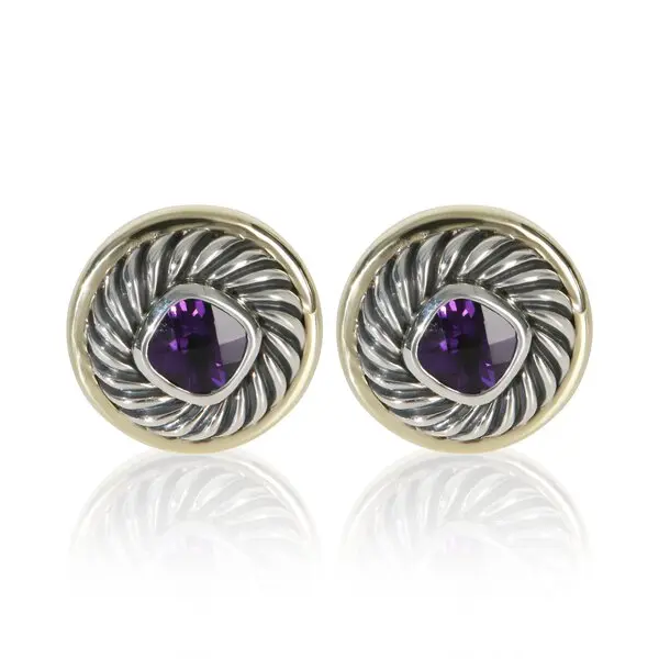 David Yurman Yellow Gold & Sterling Silver Albion Earrings - Yellow_gold/sterling_silver