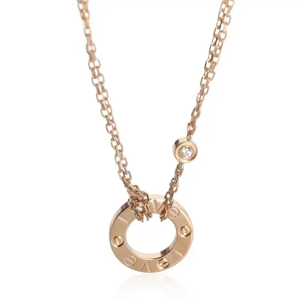 CARTIER Rose Gold Diamond Love Necklace - Rose_gold