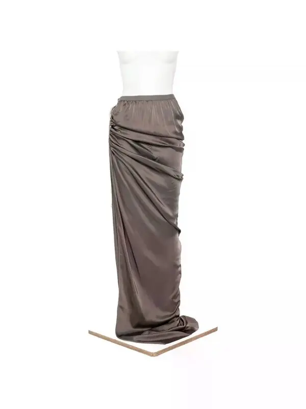 Rick Owens Edfu Draped Maxi Skirt - Grey