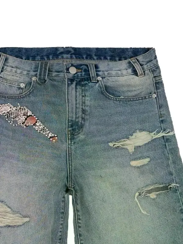 BRAVEST STUDIOS Embellished Denim Shorts